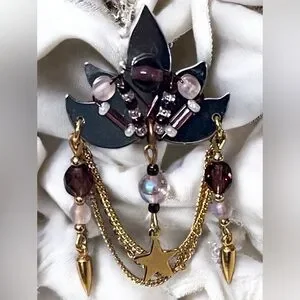 Liztech | Jewelry | Vintage Artisan Signed 996 Liztech Embellished Leaf ...